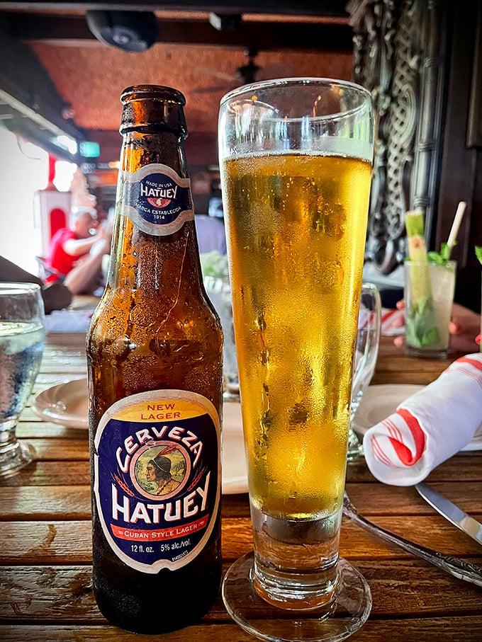 Hatuey beer – Cuba's liquid ambassador – stands tall and proud, offering refreshment that pairs perfectly with Miami's perpetual summer.