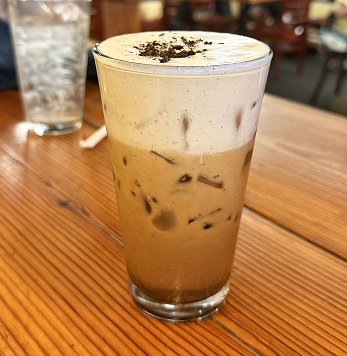 Coffee that doesn't just wake you up but makes you glad you woke up – served in a glass that lets you appreciate the artistry.