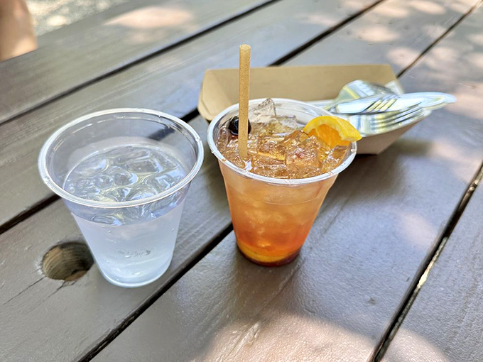 Cocktails at Cold Spring aren't fancy mixology—they're honest pours that taste better with mountain air and stories of stagecoach bandits.