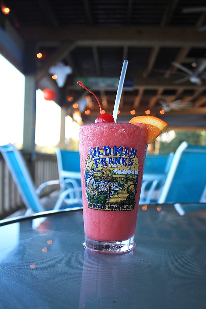 Florida in a glass - part sunset, part tropical storm, guaranteed to make whatever fishing story you're telling sound way more believable.