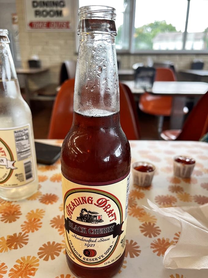 Nothing complements comfort food quite like a bottle of Reading Draft Black Cherry soda—a fizzy Pennsylvania tradition that makes your taste buds dance.