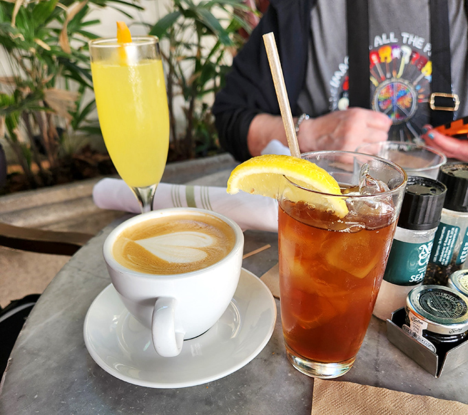 Morning caffeine meets afternoon delight. That iced tea is what Florida sunshine would taste like if you could bottle it.