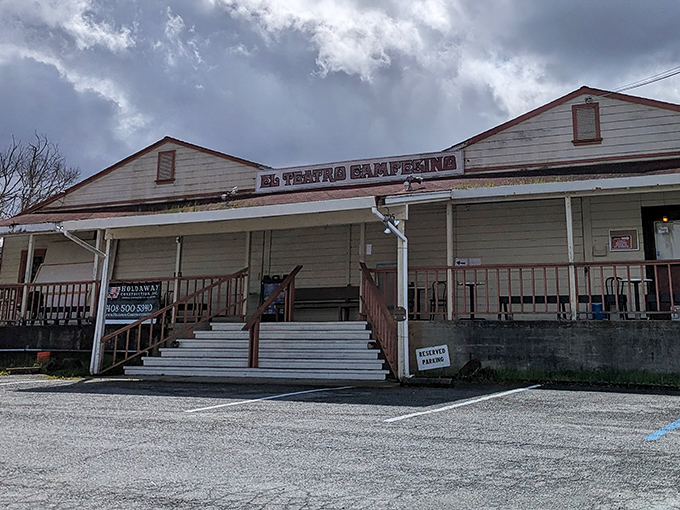 El Teatro Campesino—where cultural revolution meets theatrical tradition. Even on cloudy days, this place radiates historical significance.