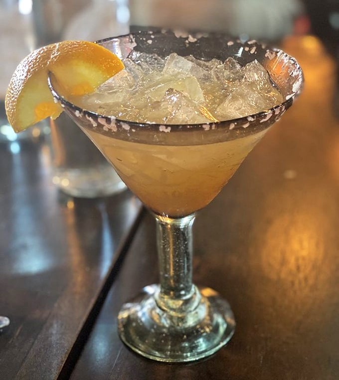 Not just a margarita—a crystal-clear statement that sometimes the best vacation happens in a glass with salt-rimmed real estate.
