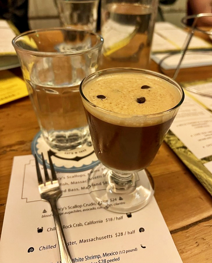 Their espresso martini isn't just a nightcap, it's a revelation—the perfect marriage of caffeine and cocktail culture sitting atop a serious seafood menu.