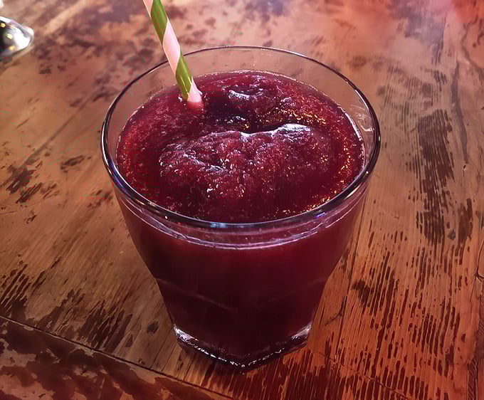 This frozen sangria isn't just a drink – it's air conditioning for your soul on a hot San Francisco afternoon.