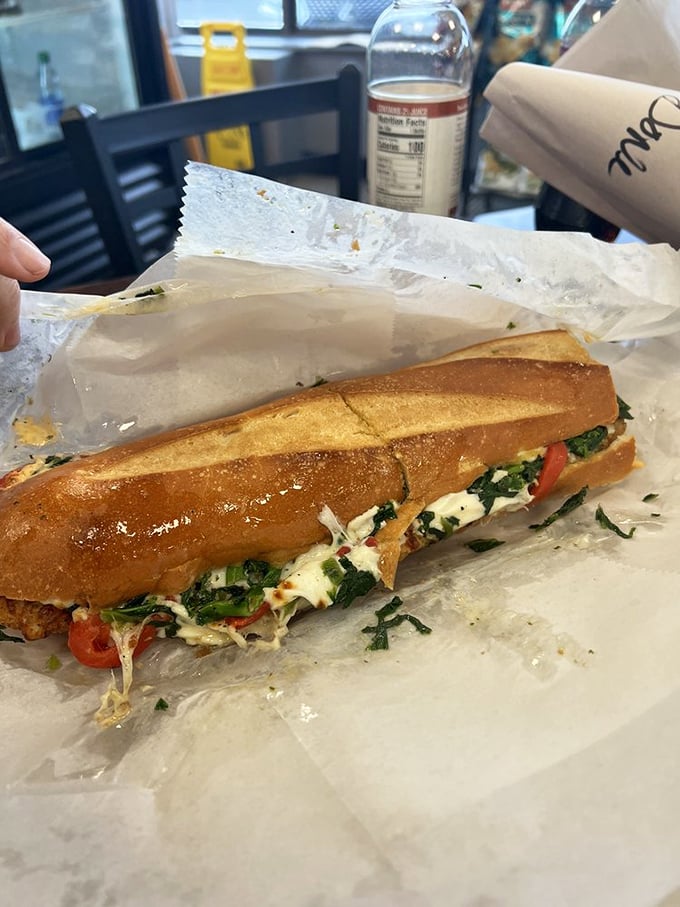 This sandwich doesn't just satisfy hunger—it creates memories. Melted cheese cascades over perfectly seasoned fillings like a culinary waterfall.