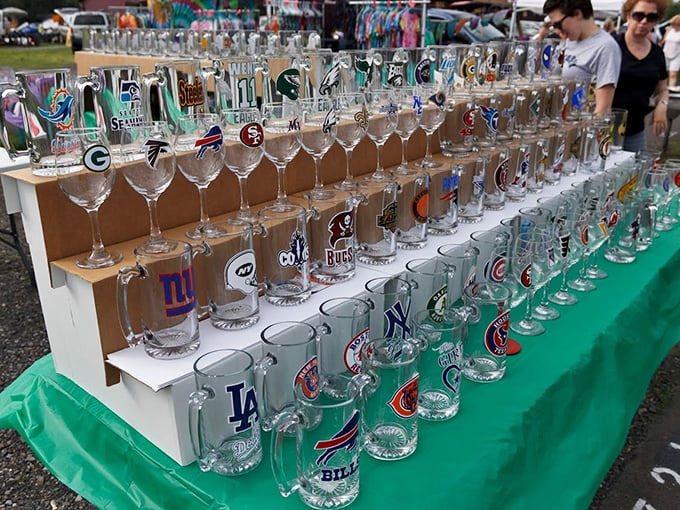 Sports fans, take note! These team-branded glasses offer the perfect vessel for celebrating victories or drowning sorrows after inevitable defeats.