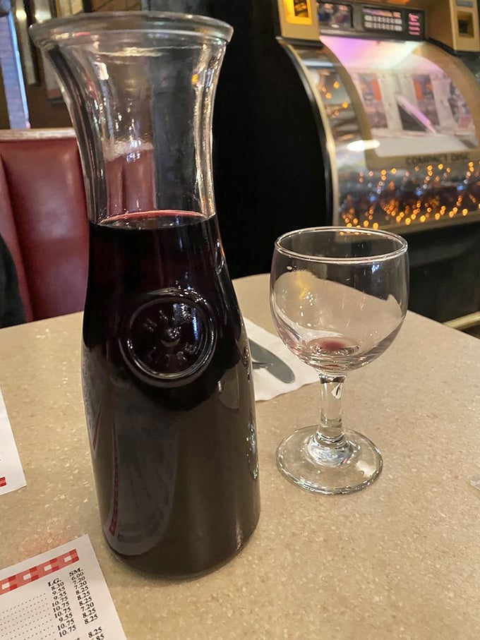 Wine served in carafes – because sometimes civilization means not having to do math to figure out how many glasses you've had.