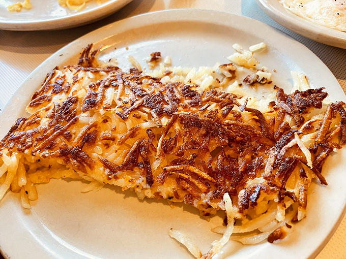 Hash browns so perfectly crispy they should be in the Breakfast Hall of Fame. That golden-brown crust is what morning dreams are made of.