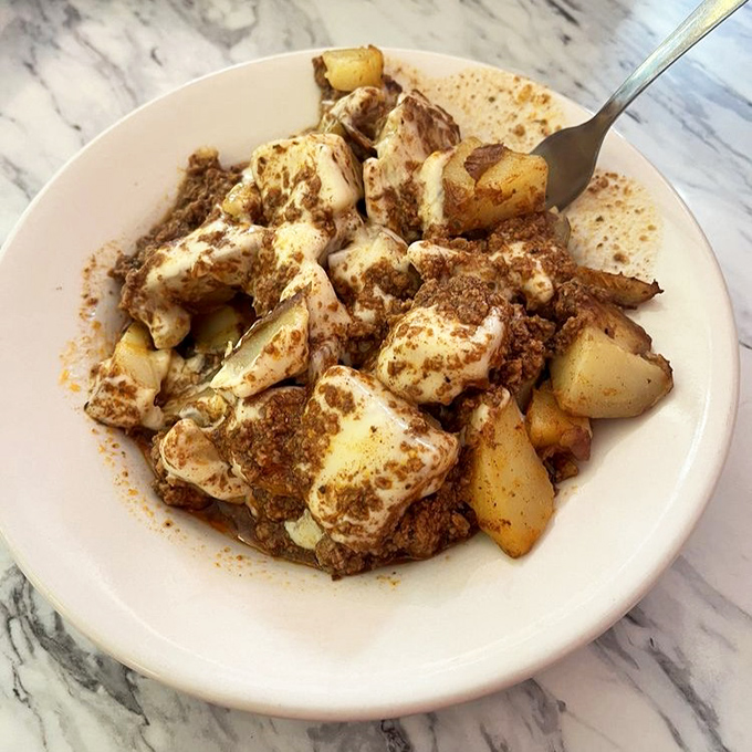 Breakfast potatoes that have achieved cult status among locals—crispy edges, tender centers, and seasoning that makes you wonder, "What's their secret?"