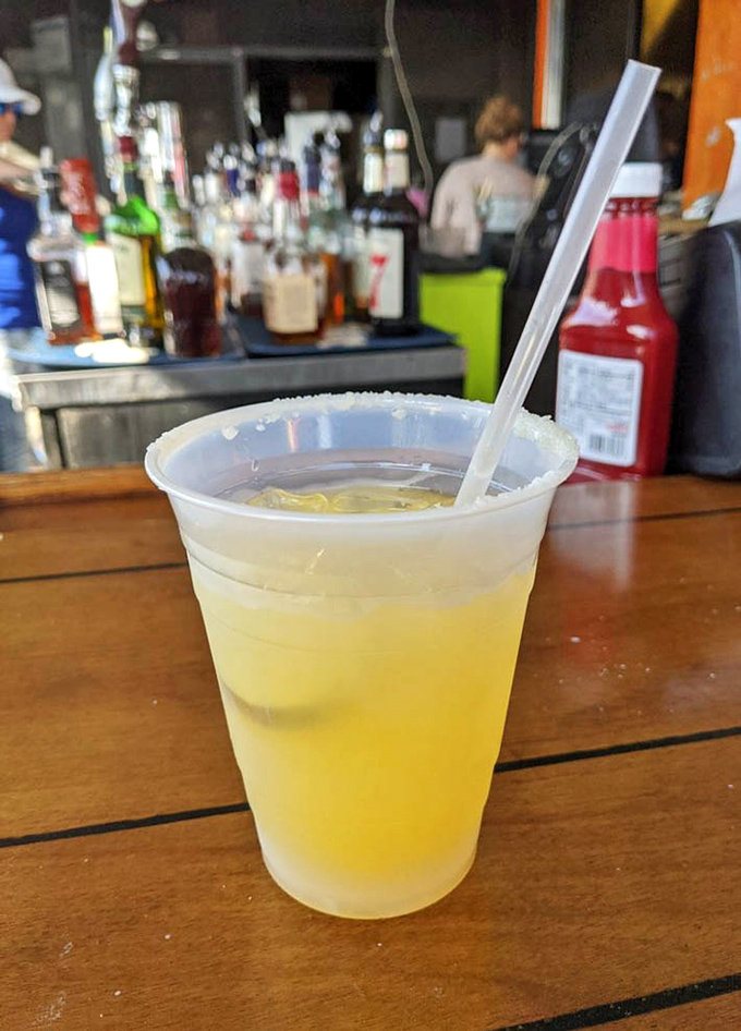 A proper margarita should transport you to vacation mode with one sip—this one comes with a free mental beach umbrella.