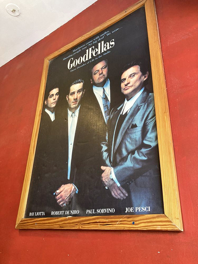 The movie poster says it all – this pizza joint has an offer you can't refuse.