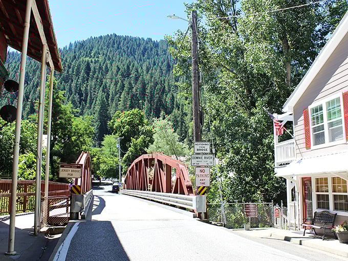 Jersey Bridge connects more than just riverbanks—it's a portal between modern California and a simpler time when red iron meant progress.