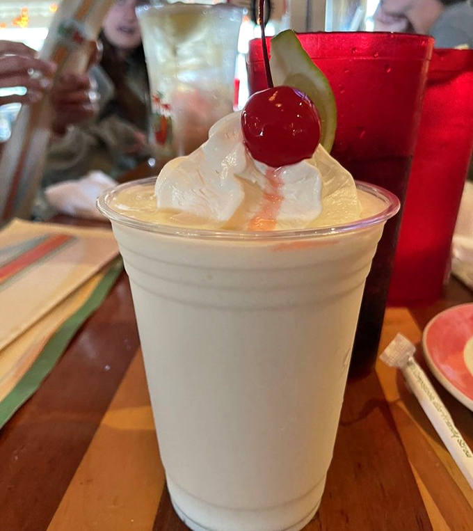 Key lime paradise in frozen form – the perfect sweet ending to any seafood feast adventure.