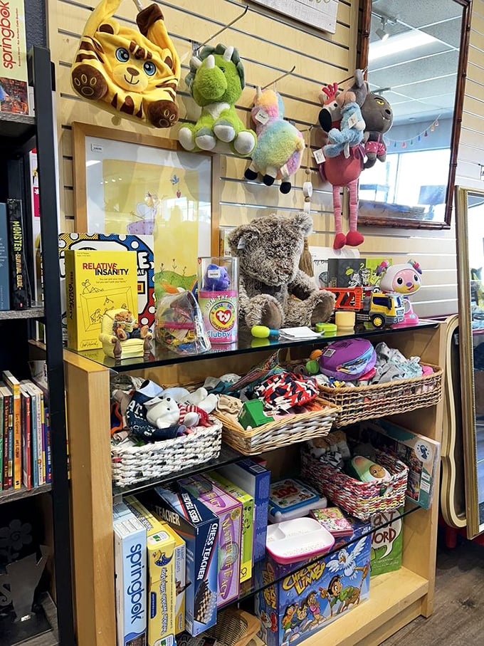 Stuffed animals and board games galore! This kid's corner proves that pre-loved toys still have plenty of joy to give to the next generation.