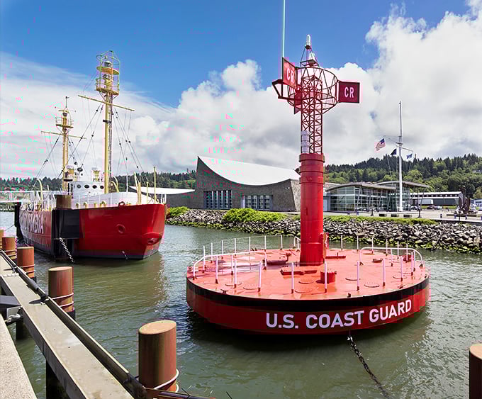 This historic lightship once guided vessels safely home, now permanently docked as a floating museum.