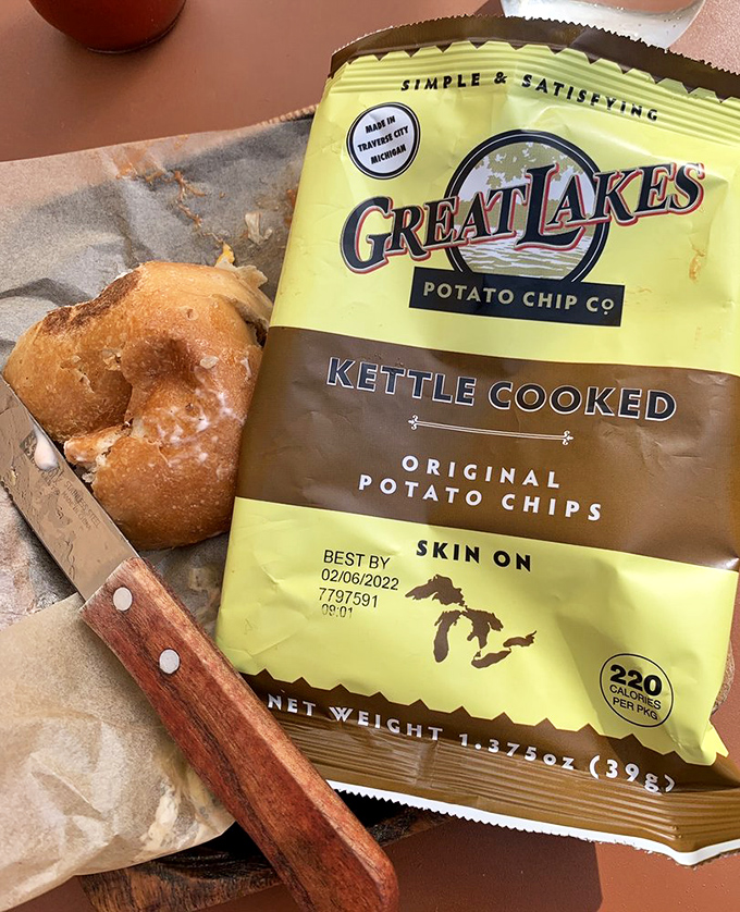 Even the chips are proudly Michigan-made. Great Lakes Potato Chip Co. brings the perfect crunchy sidekick to your burger adventure—complete with a map of the lakes that shaped this state.