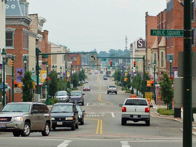 Looking down Public Square, you'll find the rare small-town main drag that hasn't surrendered its soul to chain stores and cookie-cutter development.