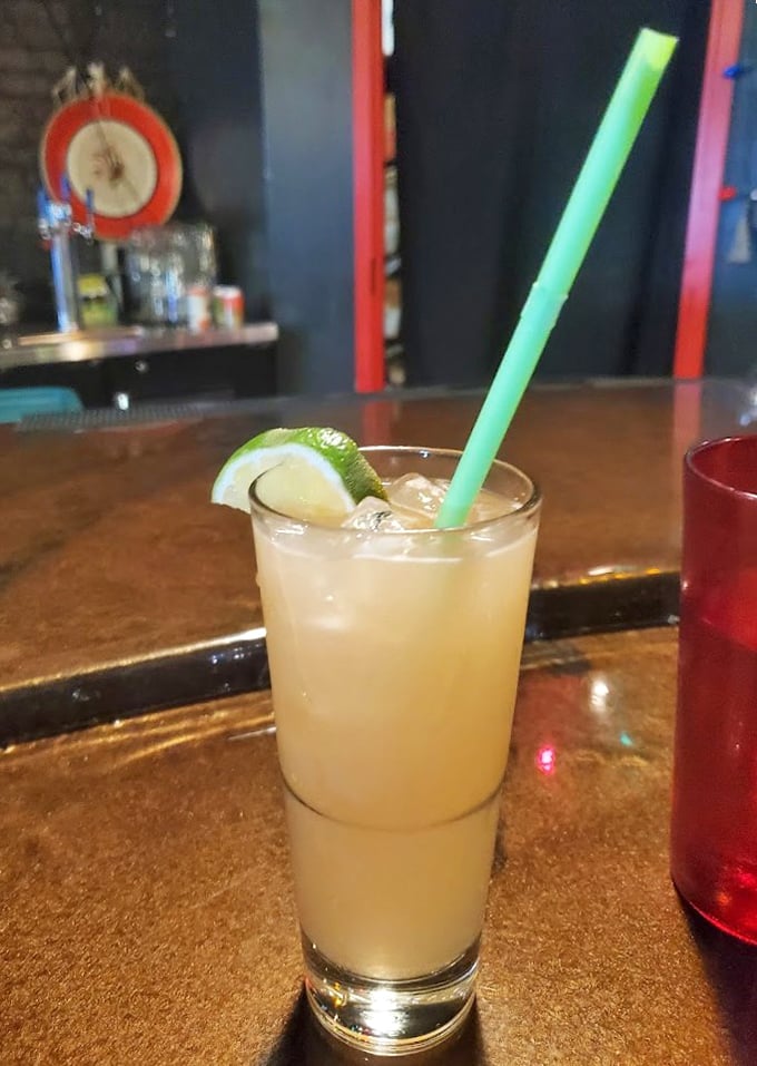A margarita that's dressed for success with its lime wedge hat. The perfect companion for pierogi adventures—tart, sweet, and dangerously friendly.