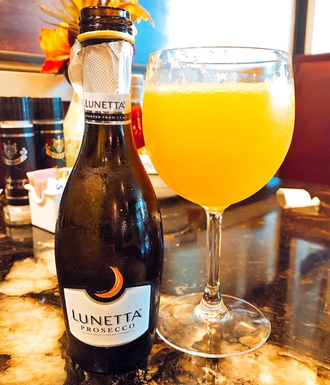 Breakfast of champions or lunch of leisure? This Prosecco mimosa says, "Why not make Tuesday feel like Saturday?"