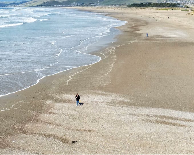Miles of unspoiled beach where your footprints might be the only ones—the kind of emptiness that fills your soul right up.