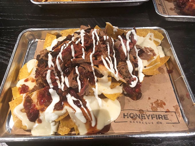 Woodrow Nachos – where barbecue meets fiesta in a pile so glorious you'll forget sharing was ever an option.