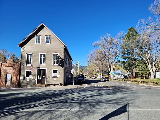 Markleeville's historic courthouse anchors the town with dignified simplicity, a far cry from big-city bureaucratic complexes.