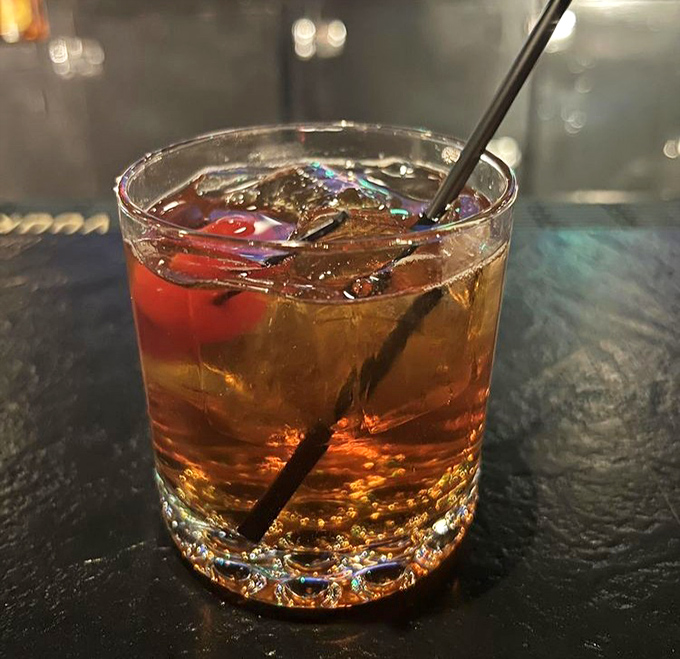 Wisconsin's unofficial state cocktail—the Old Fashioned—served with proper respect: amber-hued, cherry-garnished, and strong enough to warm you through winter.