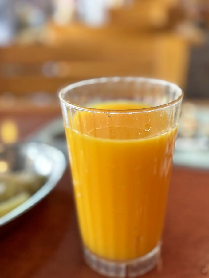 Fresh-squeezed sunshine in a glass—this orange juice is the perfect bright companion to a hearty deli breakfast.