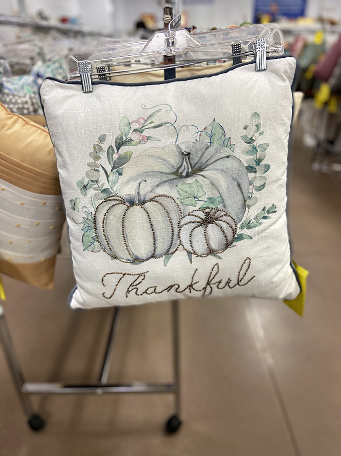 "Thankful" indeed—for seasonal decor that doesn't require a second mortgage. This pillow will transition your home to fall for less than the price of a pumpkin spice latte.