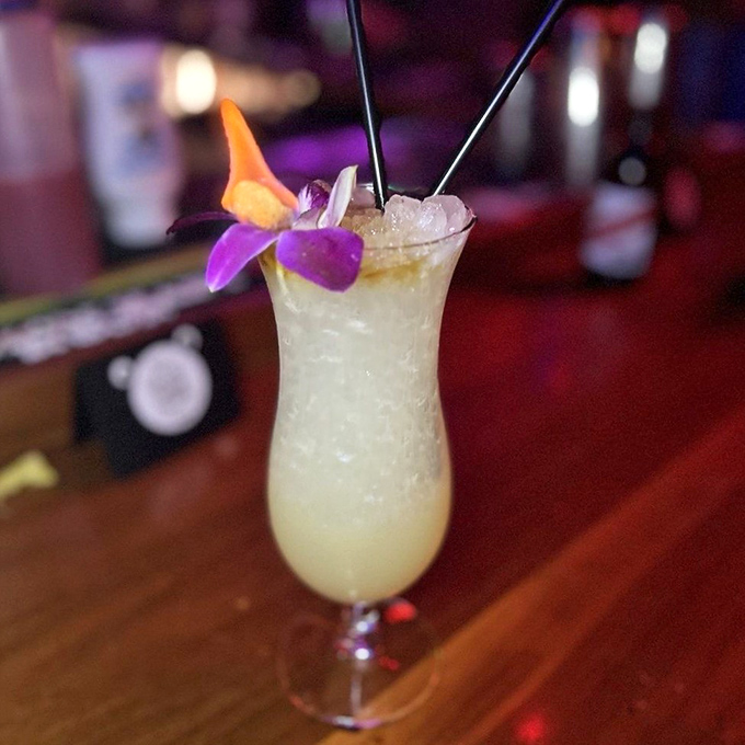 A piña colada that transports you to vacation mode faster than any airplane – complete with tropical garnishes that say "forget your emails."