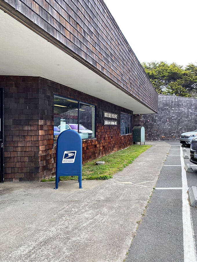 Small-town charm personified. Bodega Bay's post office, with its weathered cedar shingles, serves as both mail hub and impromptu community center.