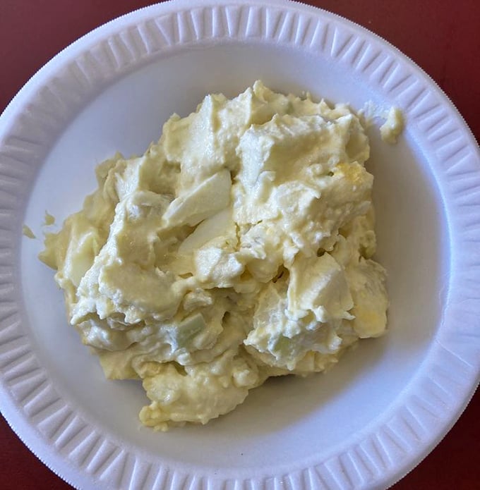 Potato salad that would make your grandmother jealous. Creamy, chunky, and perfectly seasoned – the unsung hero of deli side dishes.