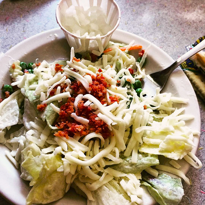This isn't just a salad – it's the token vegetable that makes you feel virtuous before ordering another coney.