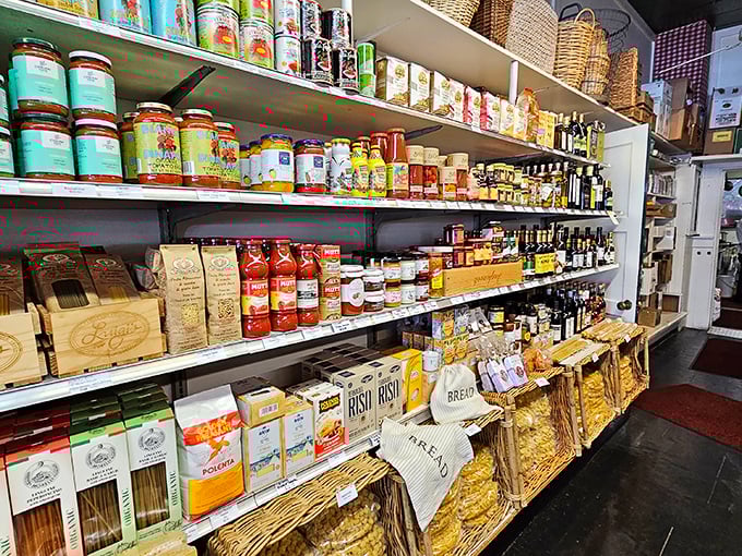 The deli shelves at Luigi's are like an Italian grocery fever dream—imported pastas, sauces, and olive oils that'll make your pantry weep with inadequacy.