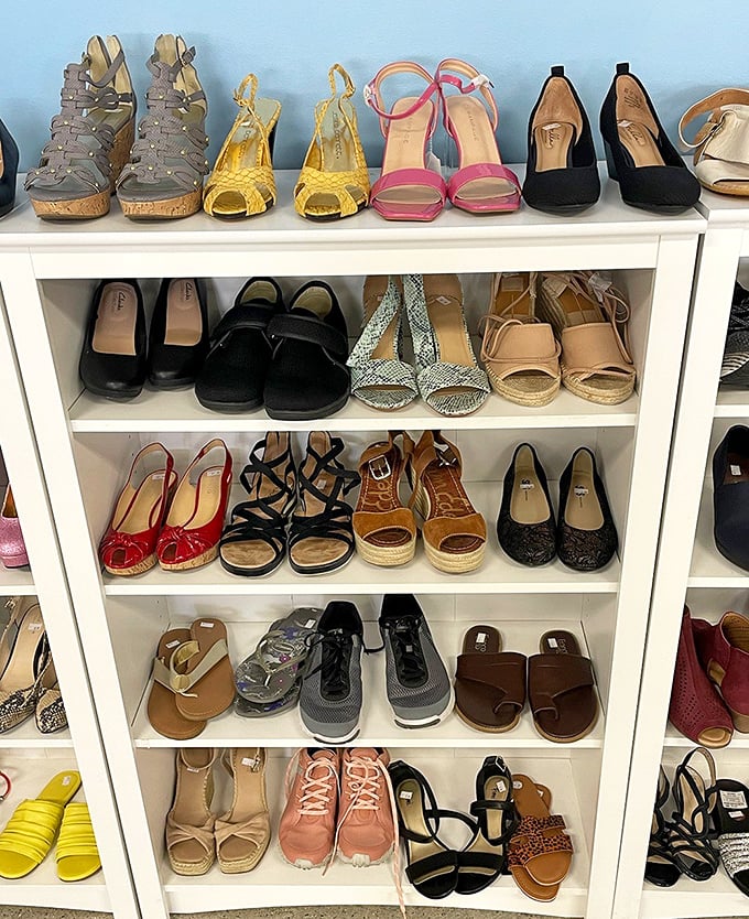 Footwear finds could outfit a small army, from sneakers to stilettos at thrift prices.