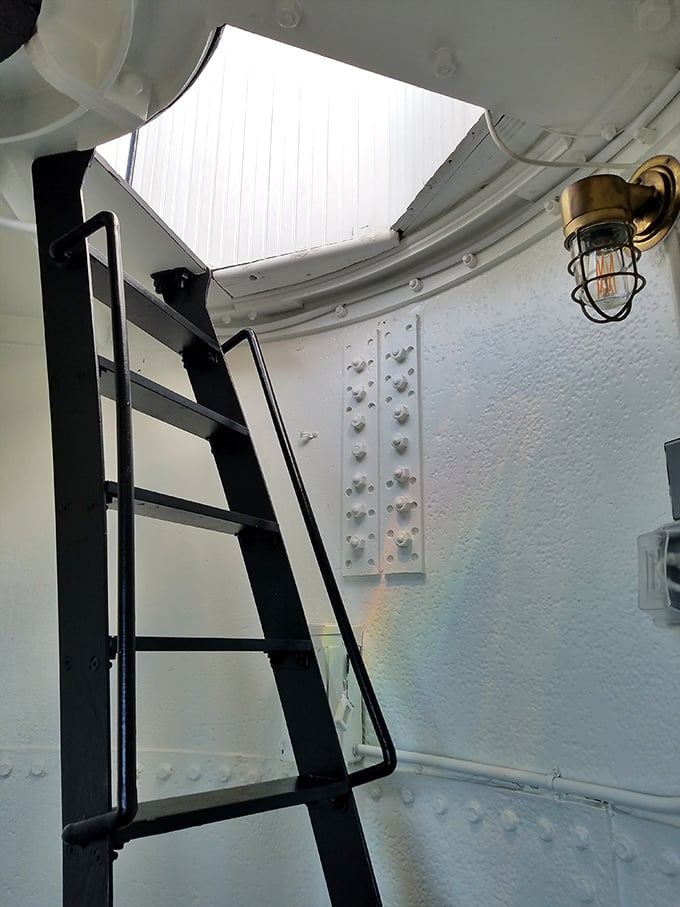 The lighthouse keeper's commute – these stairs have witnessed decades of dedicated climbs to keep the light burning for sailors.