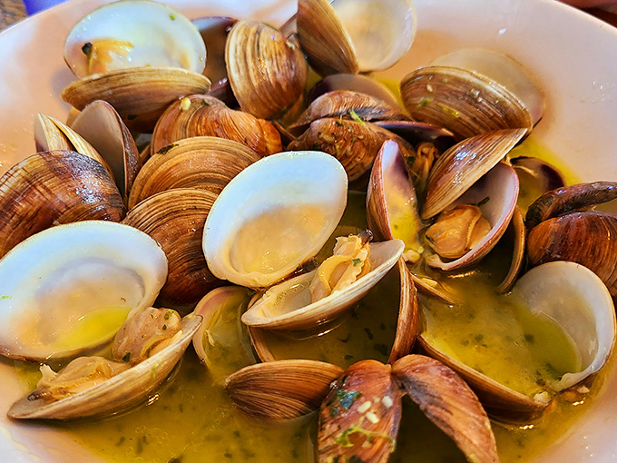 These steamed beauties open like little treasure chests filled with sweet, oceanic deliciousness inside.