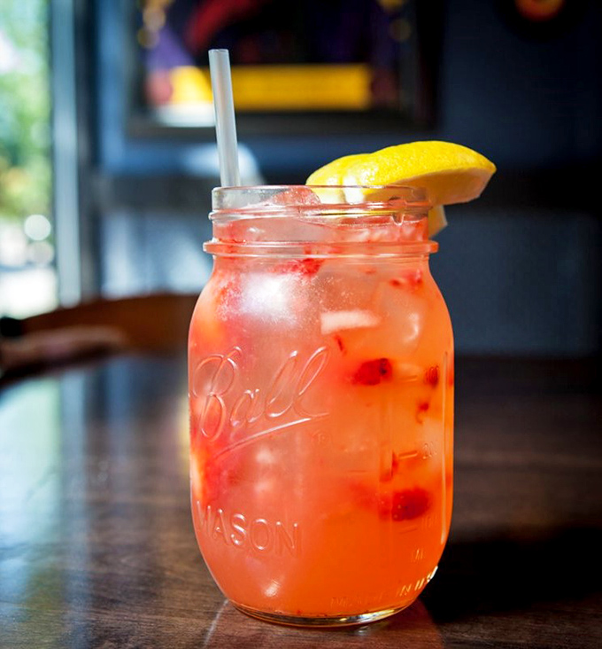 This isn't your childhood lemonade stand's product—it's a grown-up, mason jar masterpiece that makes you wonder why all drinks aren't this photogenic.