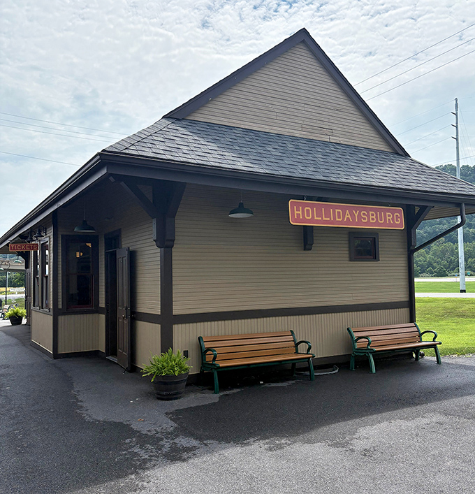 This isn't just a ticket booth—it's a portal to adventure, housed in a perfectly preserved station that Norman Rockwell would have loved to paint.
