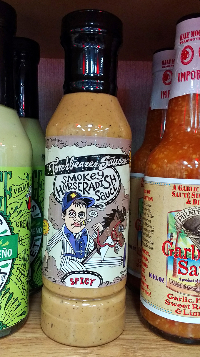 Local condiments with personality – because sometimes your food needs a sidekick with attitude. That horseradish sauce could wake the dead.