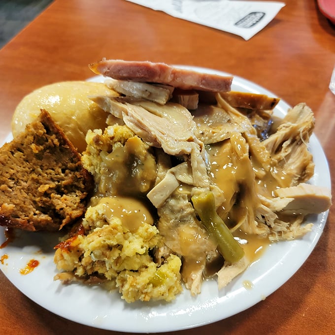 Thanksgiving without the family drama! Turkey, stuffing, and all the fixings create an edible time machine to holiday memories.