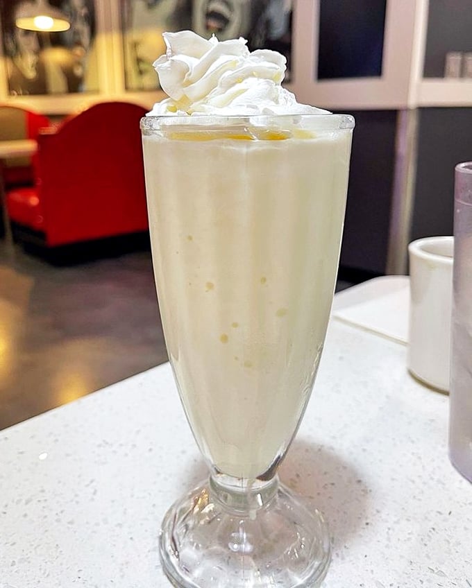 This vanilla milkshake isn't just thick—it's the kind that makes you wonder if straws were actually invented as optimism detectors.