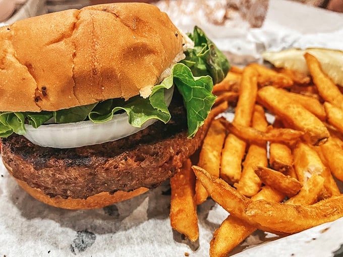 Even in seafood paradise, this burger holds its own—proof that JB's doesn't just excel at things with fins and shells.