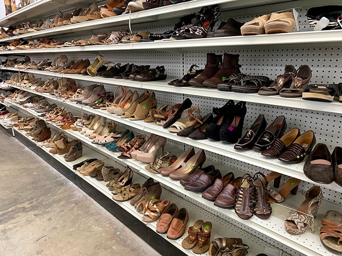 Heels, flats, and everything between—this footwear section could outfit a small army of fashionistas for less than one pair at retail.