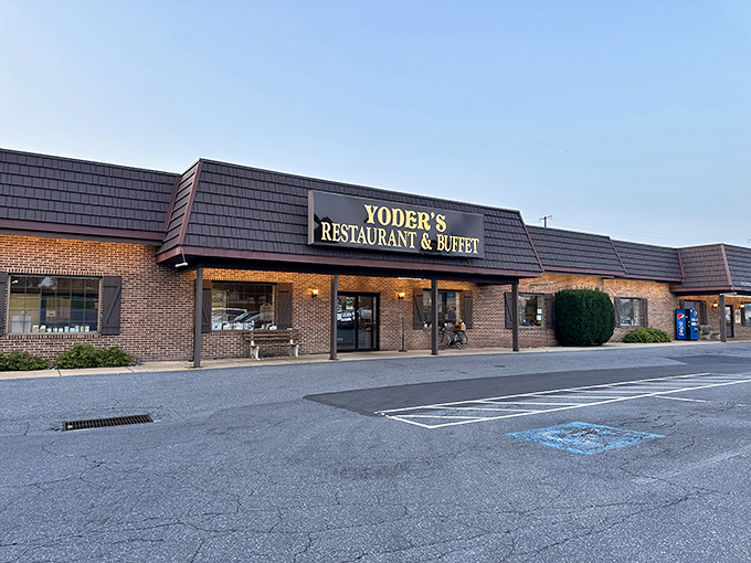 Yoder's Restaurant & Buffet—where the phrase "save room for dessert" becomes both a challenge and a solemn promise.
