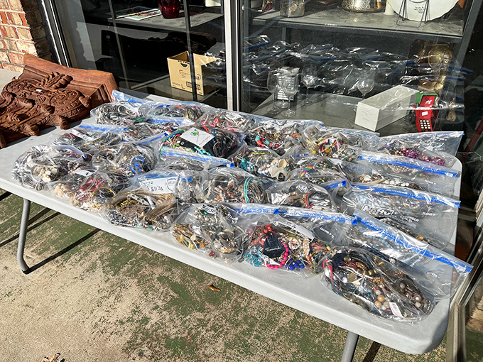 Bags of jewelry waiting to be discovered—like archaeological digs packaged for convenience, minus the dirt and academic papers.