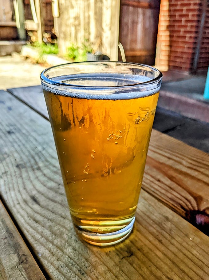 The perfect companion to smoked meat—a cold beer that sweats almost as much as you will when the jalapeño BBQ sauce kicks in.
