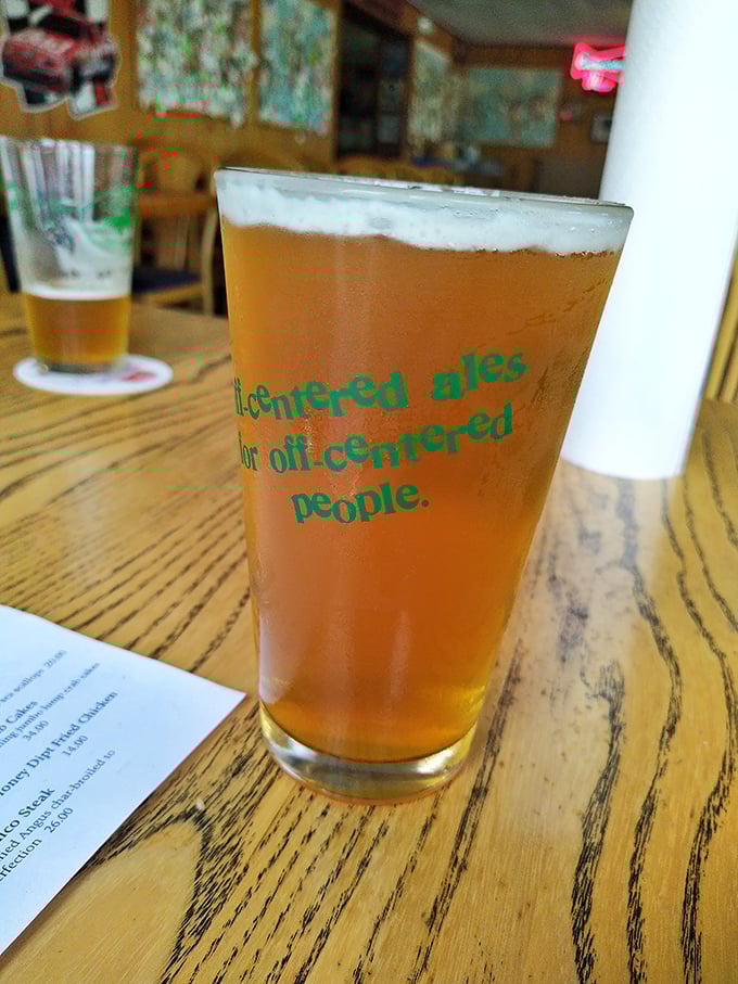 "Centered ales for off-centered people" - because the best seafood joints understand their quirky, wonderful clientele perfectly.